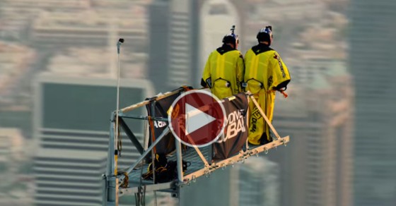Watch This Epic Base Jump From The World's Tallest Building - Sharedots