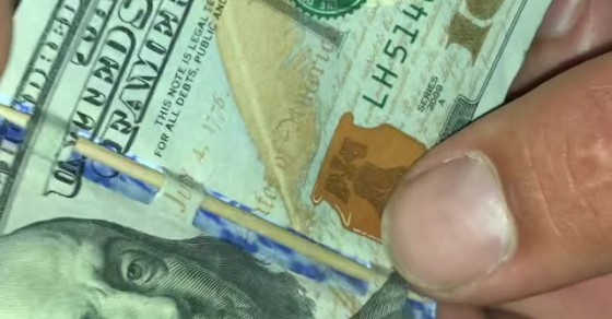 $100 Bill Toothpick Trick - Sharedots