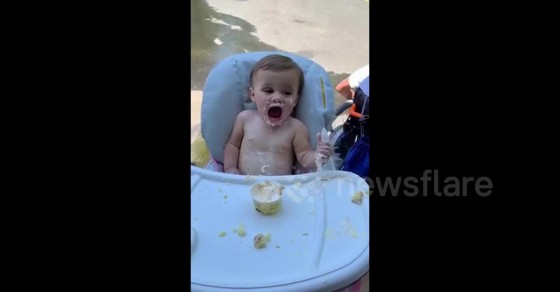 US baby gets brain freeze for the first time on her birthday - Sharedots
