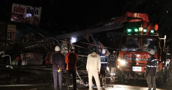Tropical Storm Falcon blows over trees and power lines in Thailand ...