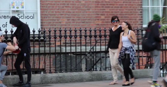 Two prankster in Ireland fools onlookers with pumping ball trick that ...