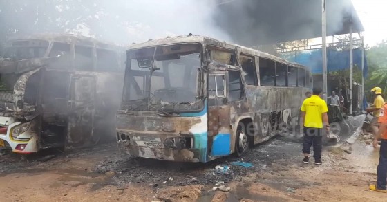 Bus powered by natural gas bursts into flames after mechanic opened ...