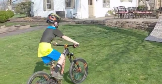 Boy Races Through Homemade BMX Track - Sharedots