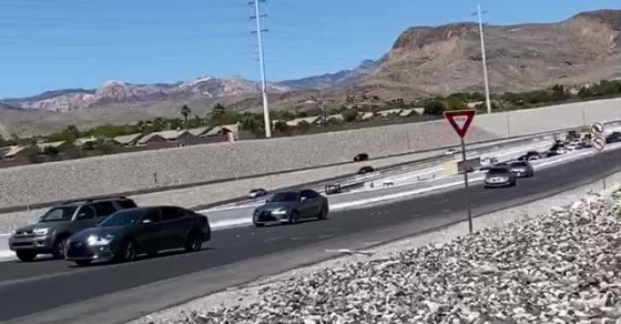 Cars Use On-Ramp to Exit Freeway After Traffic Jam - Sharedots