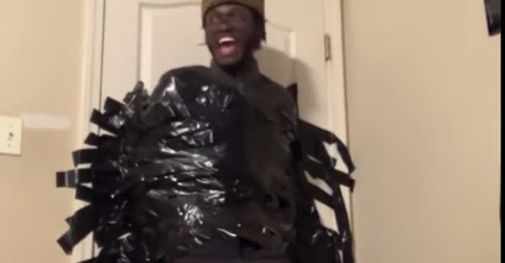 Guy Duct Taped to Door Takes a Tumble - Sharedots