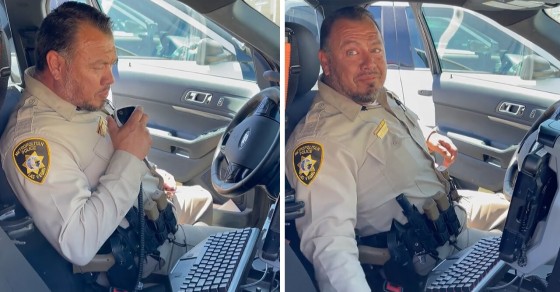 Retiring Police Officer receives touching message from his son during ...