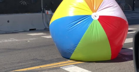 Giant Beach Ball Rolling By - Sharedots