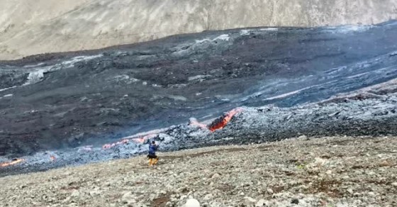 Fast Lava Flow After Volcanic Eruption - Sharedots