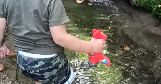Little Boy Falls in Pond - Sharedots