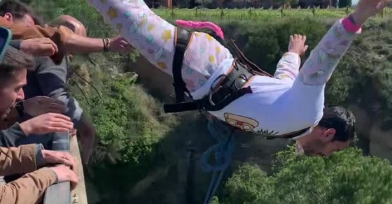 Pajama Wearing Man Pranked With Unexpected Base Jump - Sharedots