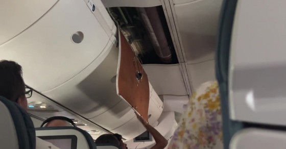 Ceiling Panel Fail On Airplane - Sharedots
