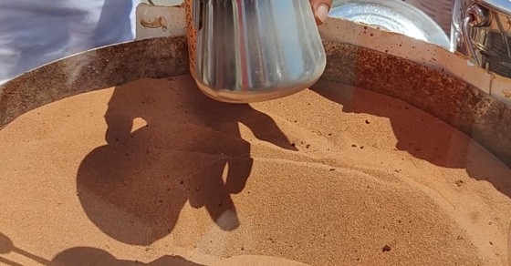 Turkish Coffee Brewed On Heated Desert Sand - Sharedots