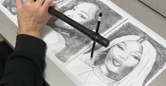 Three Simultaneous One-Handed Drawings - Sharedots