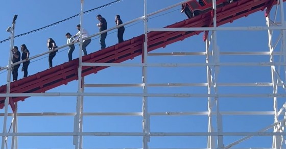Emergency Evacuation on Santa Cruz Roller Coaster - Sharedots