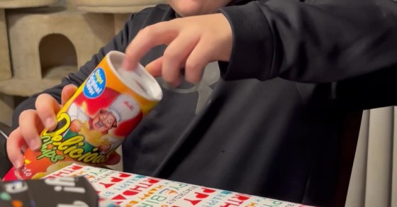 Popping Snake Chip Can Pranks Birthday Boy - Sharedots
