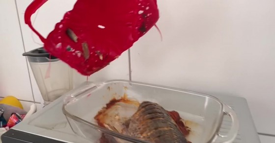 Fish Baking Fail Leaves Lid Melted - Sharedots